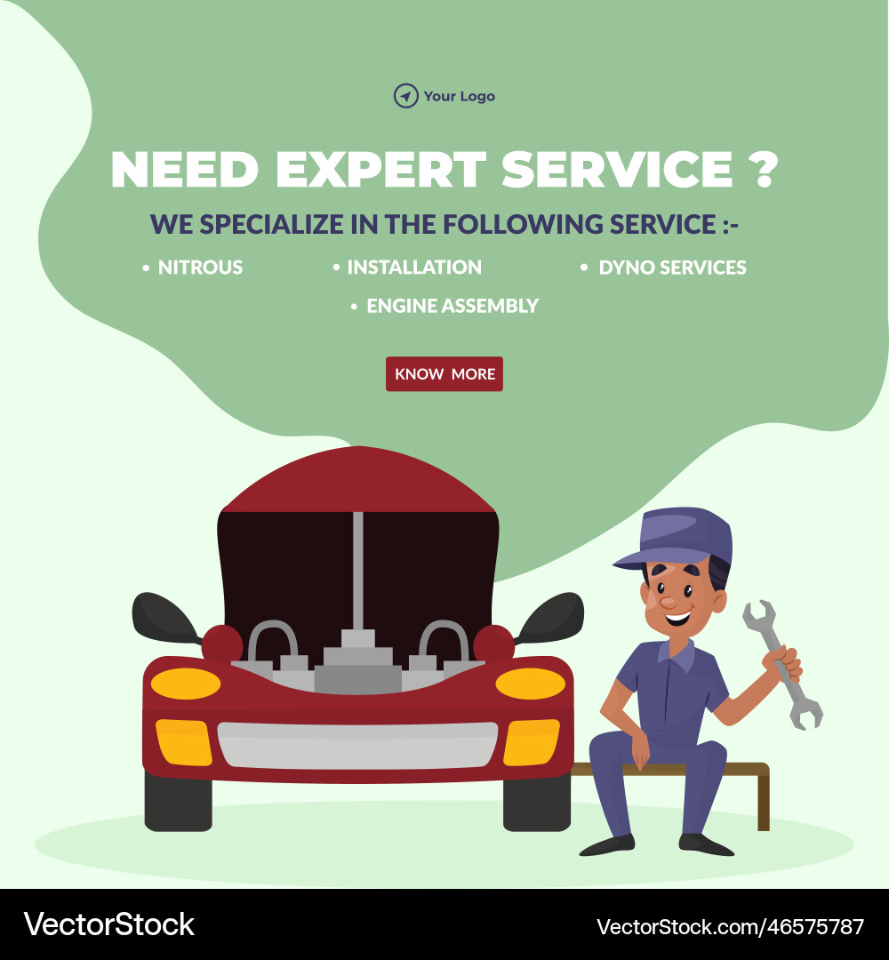 Banner design of need expert service template Vector Image