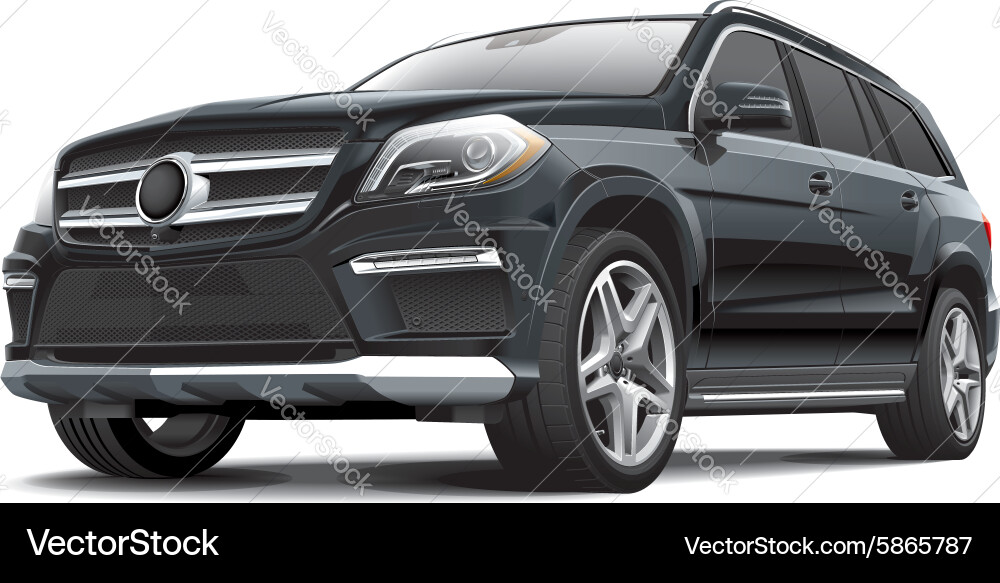 Black Luxury SUV Royalty Free Vector Image - VectorStock