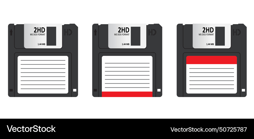 Disk floppy diskette or 144 mb 720 Royalty Free Vector Image