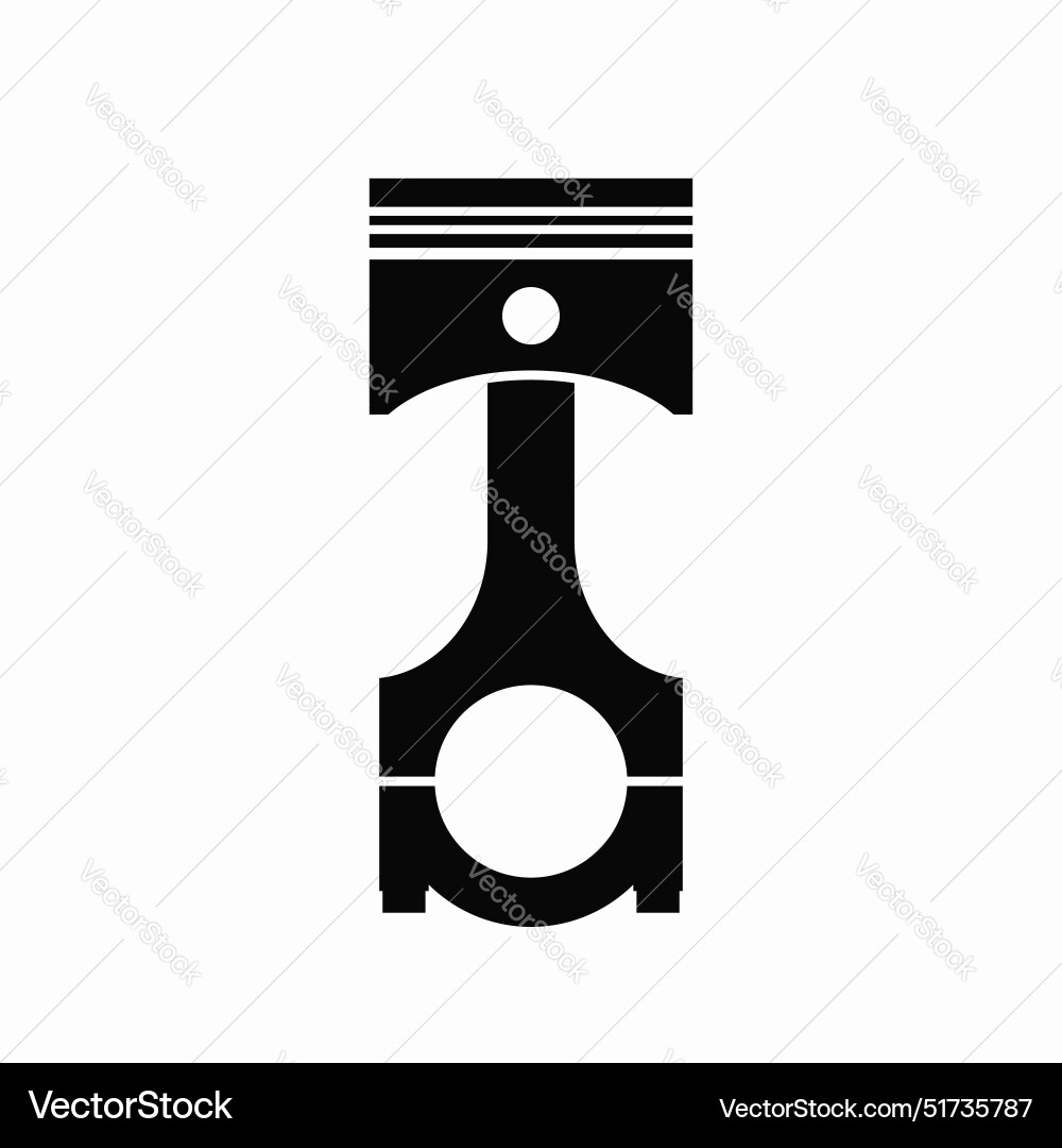 Engine piston and connecting rod icon Royalty Free Vector