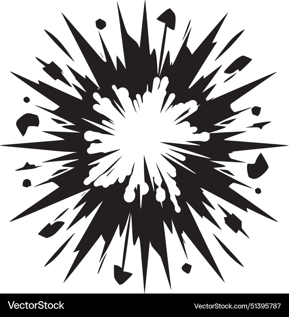 Explosion - minimalist and simple silhouette Vector Image