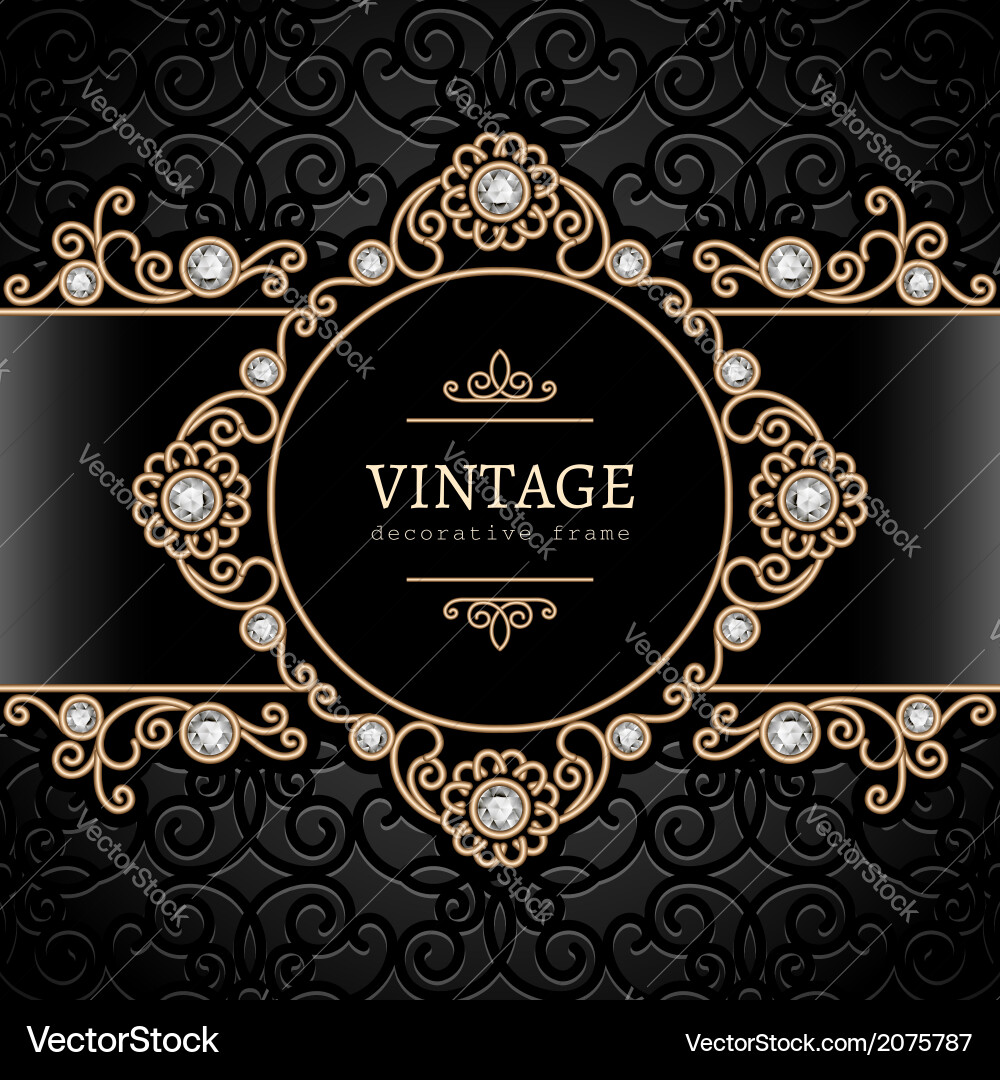 Gold jewelry background Royalty Free Vector Image