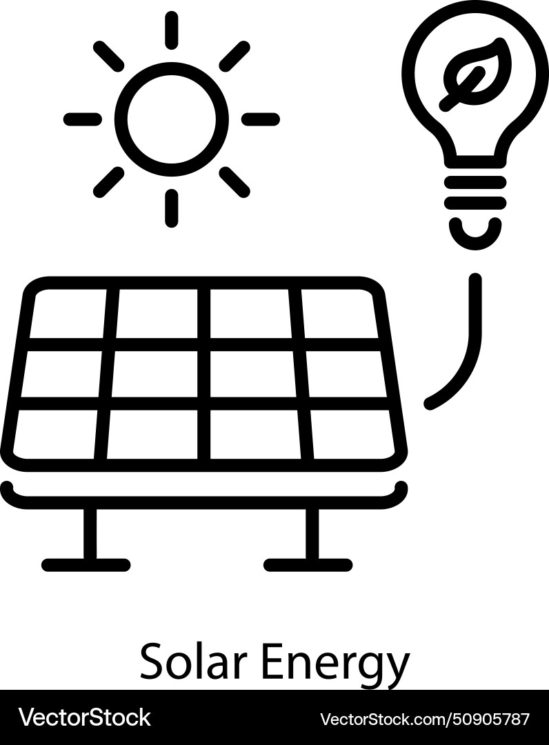 Solar energy Royalty Free Vector Image - VectorStock