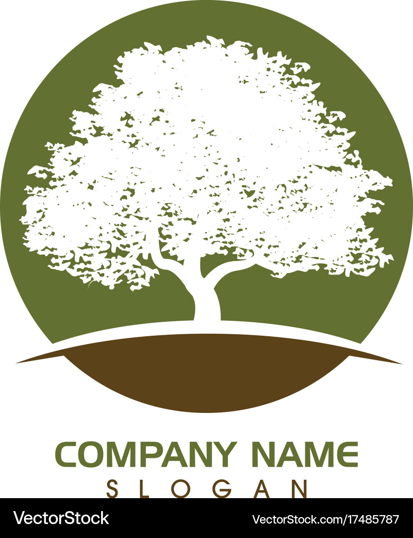 Tree icon logo template Royalty Free Vector Image