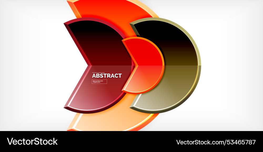 Trendy round shapes with triangular angle design Vector Image