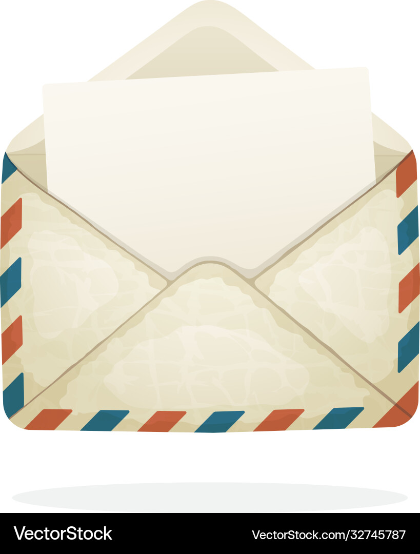 Vintage Mail Envelope Royalty Free Vector Image