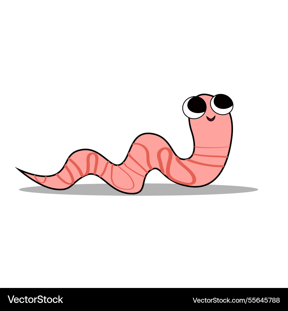 Animal of worm Royalty Free Vector Image - VectorStock
