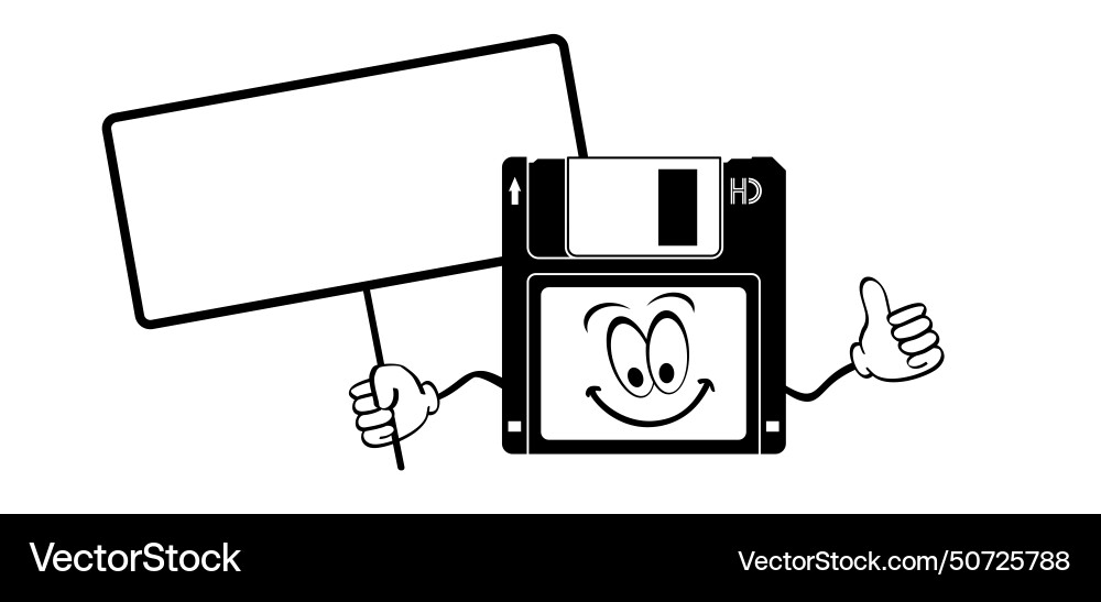 Disk floppy diskette or 144 mb 720 Royalty Free Vector Image