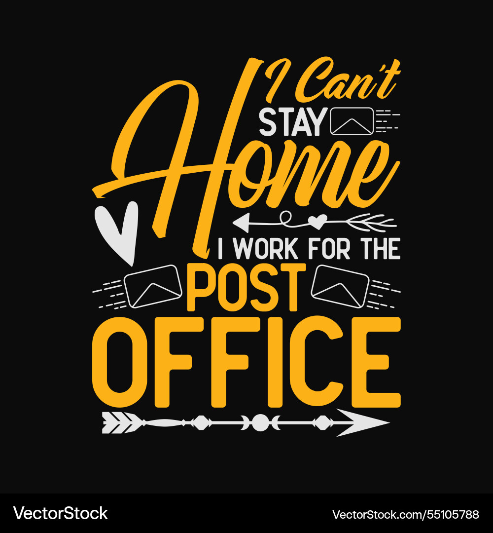 Funny mail carrier mailman post office Royalty Free Vector