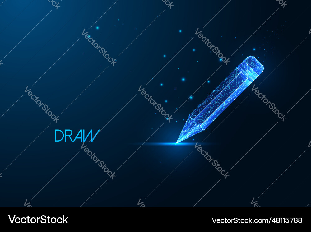 Futuristic smart pencil ai assisted writing Vector Image