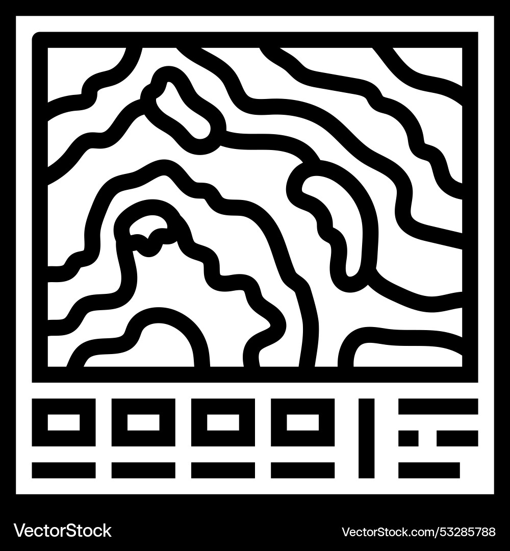 Geologic mapping mining line icon Royalty Free Vector Image