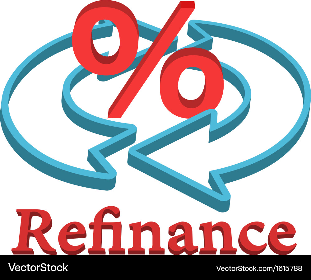 Refinance home mortgage loan Royalty Free Vector Image