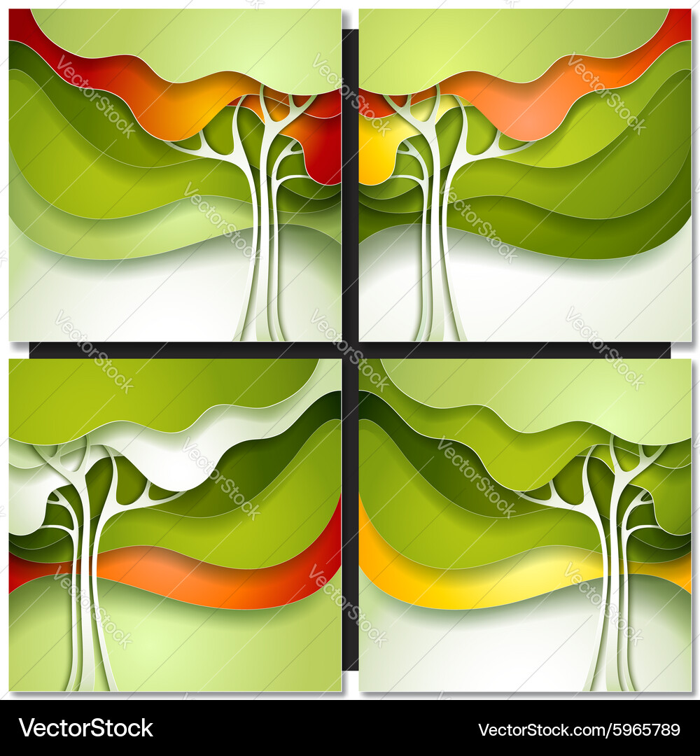 Abstract Paper Tree Royalty Free Vector Image - VectorStock