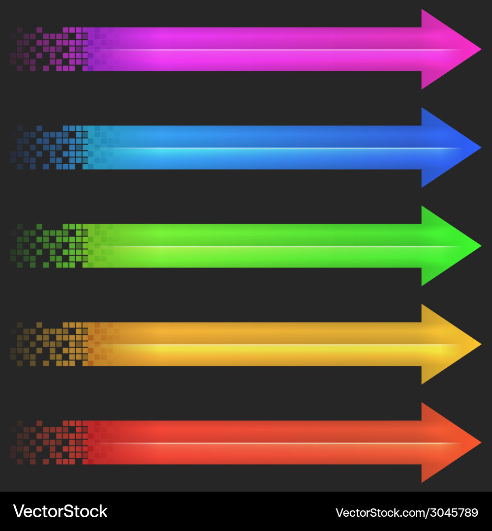 Farbpfeil Pixel Lizenzfreies Vektorbild - VectorStock