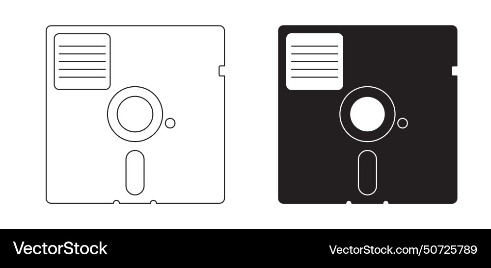 Disk floppy diskette or 144 mb 720 Royalty Free Vector Image
