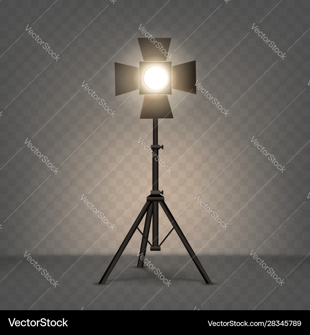 Spotlight realistic with warm light Royalty Free Vector