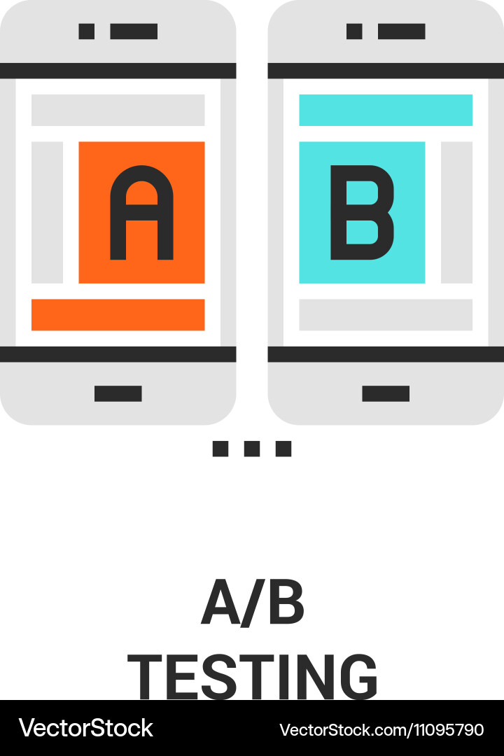 A b testing icon Royalty Free Vector Image - VectorStock