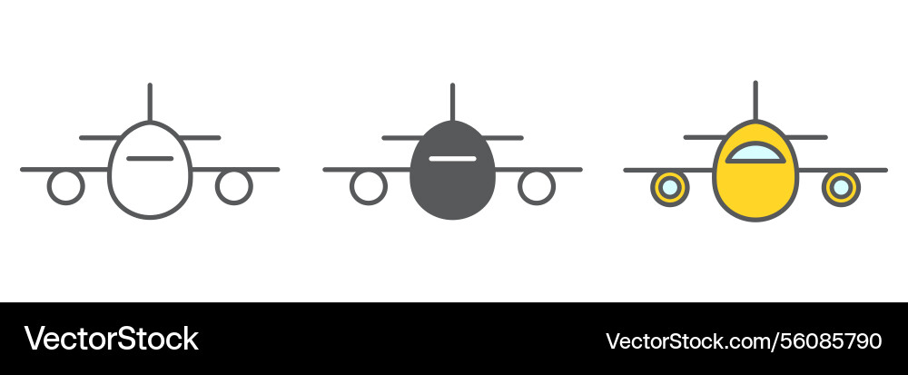 Airplane line icon Royalty Free Vector Image - VectorStock