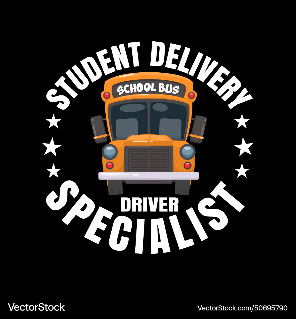 Funny student bus-driver school bus drivers design