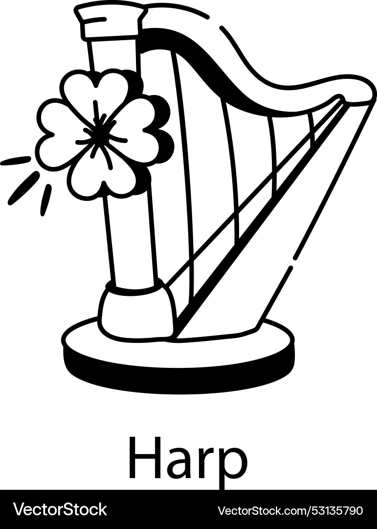 Harp Royalty Free Vector Image - VectorStock
