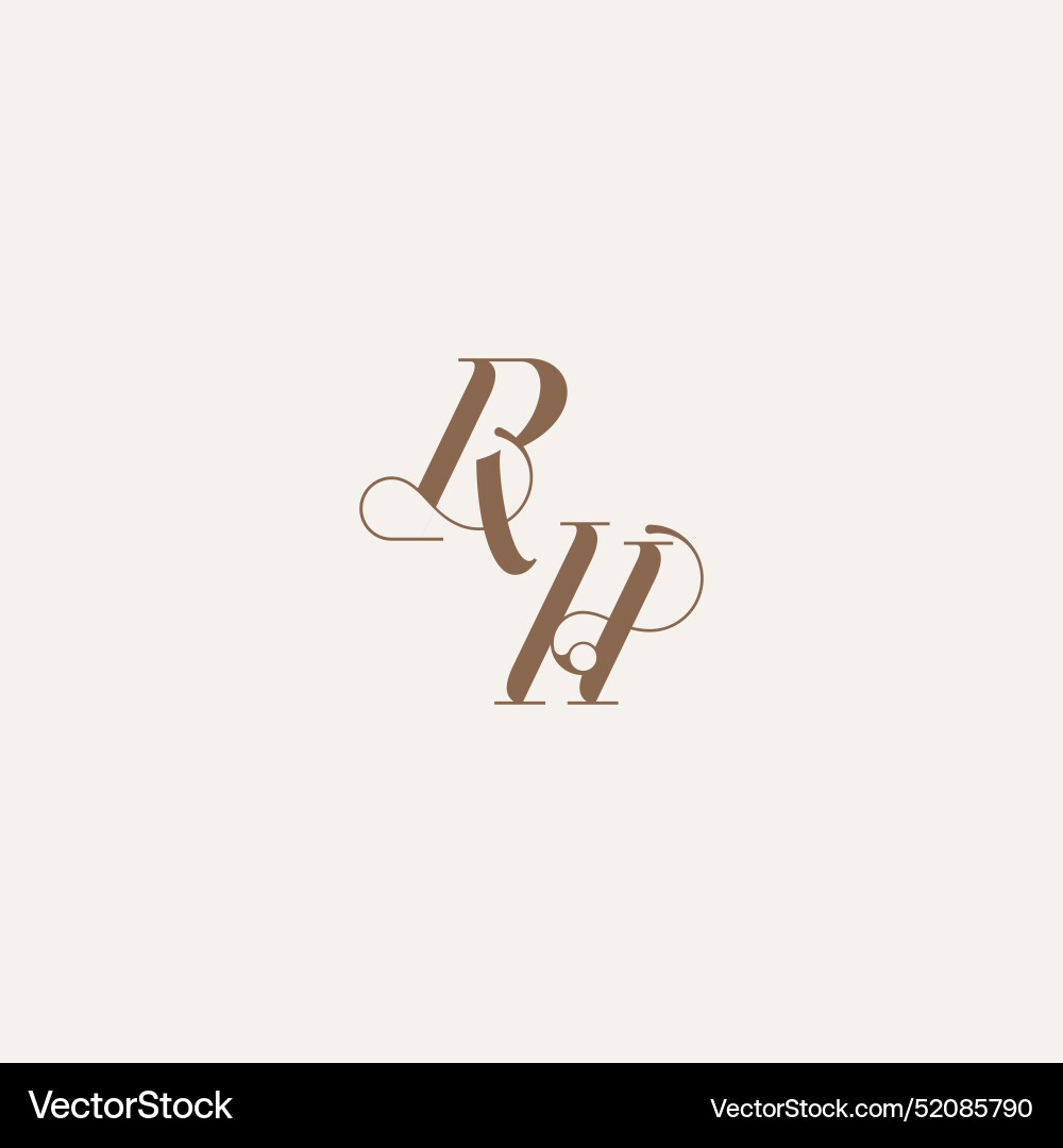 Initial monogram logo wedding concept design Vector Image
