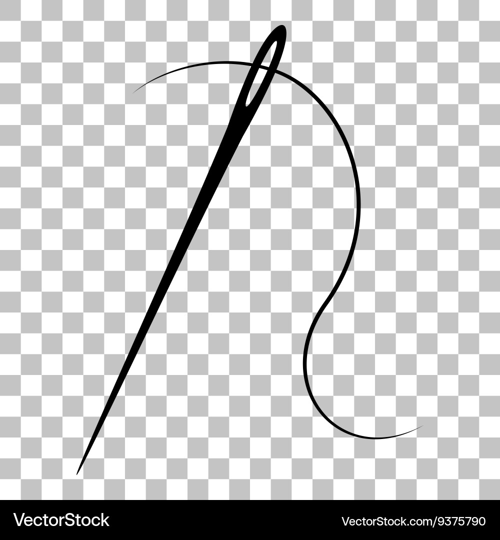 Needle with thread Royalty Free Vector Image - VectorStock