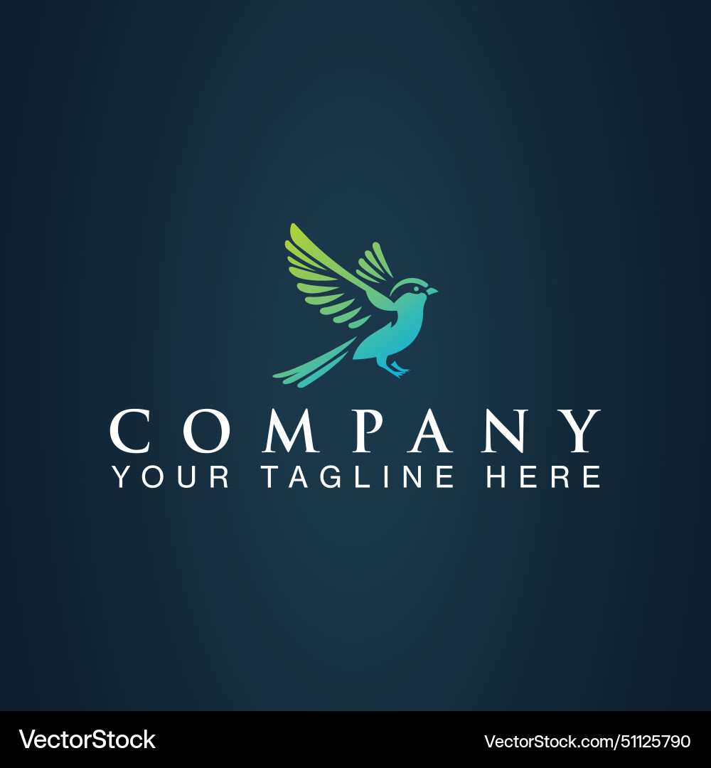 Sparrow logo a modern gradient sparrow logo Vector Image