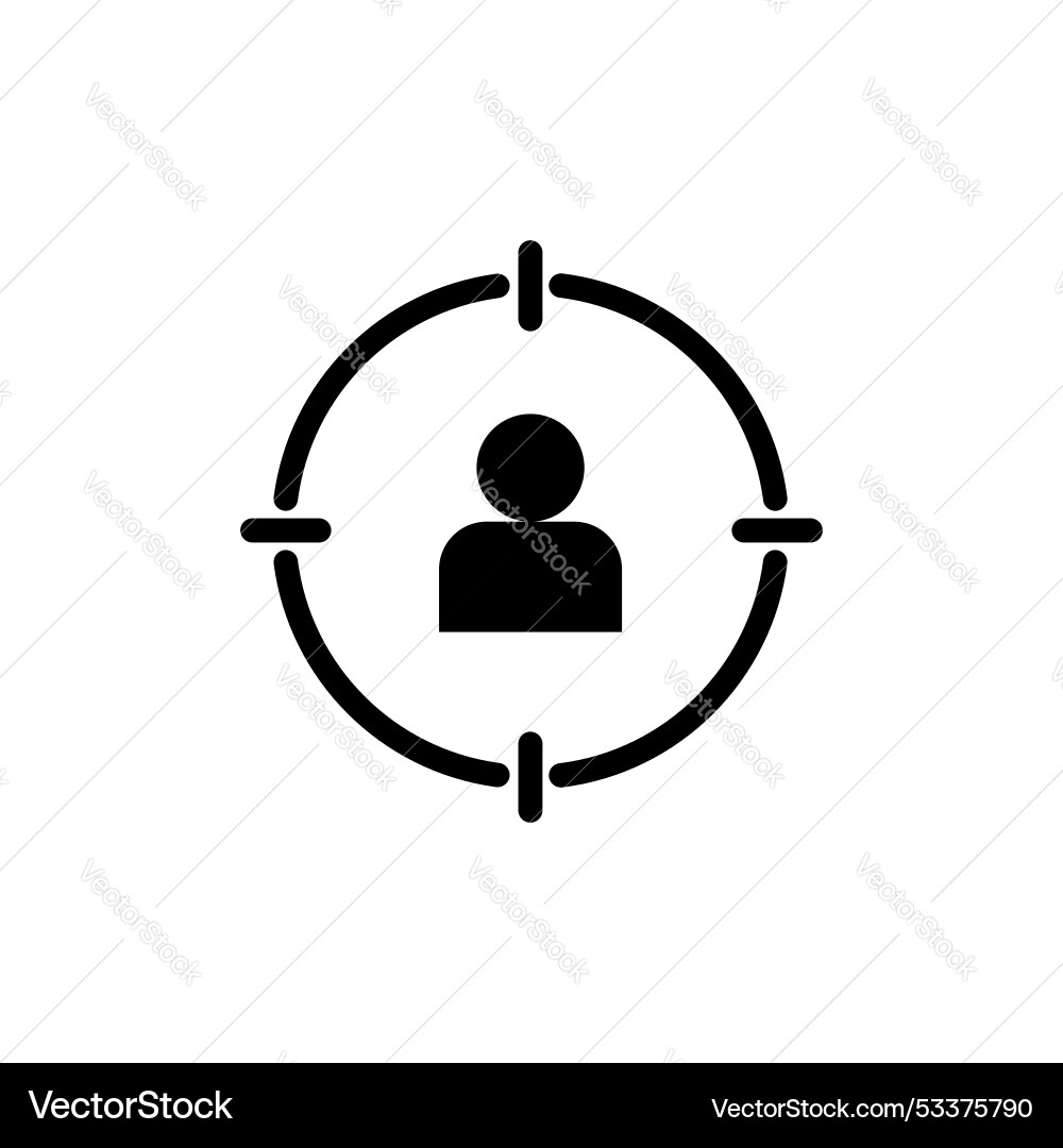 Target market icon set focus customer audience Vector Image