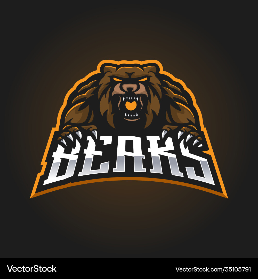 Bear sport logo Royalty Free Vector Image - VectorStock