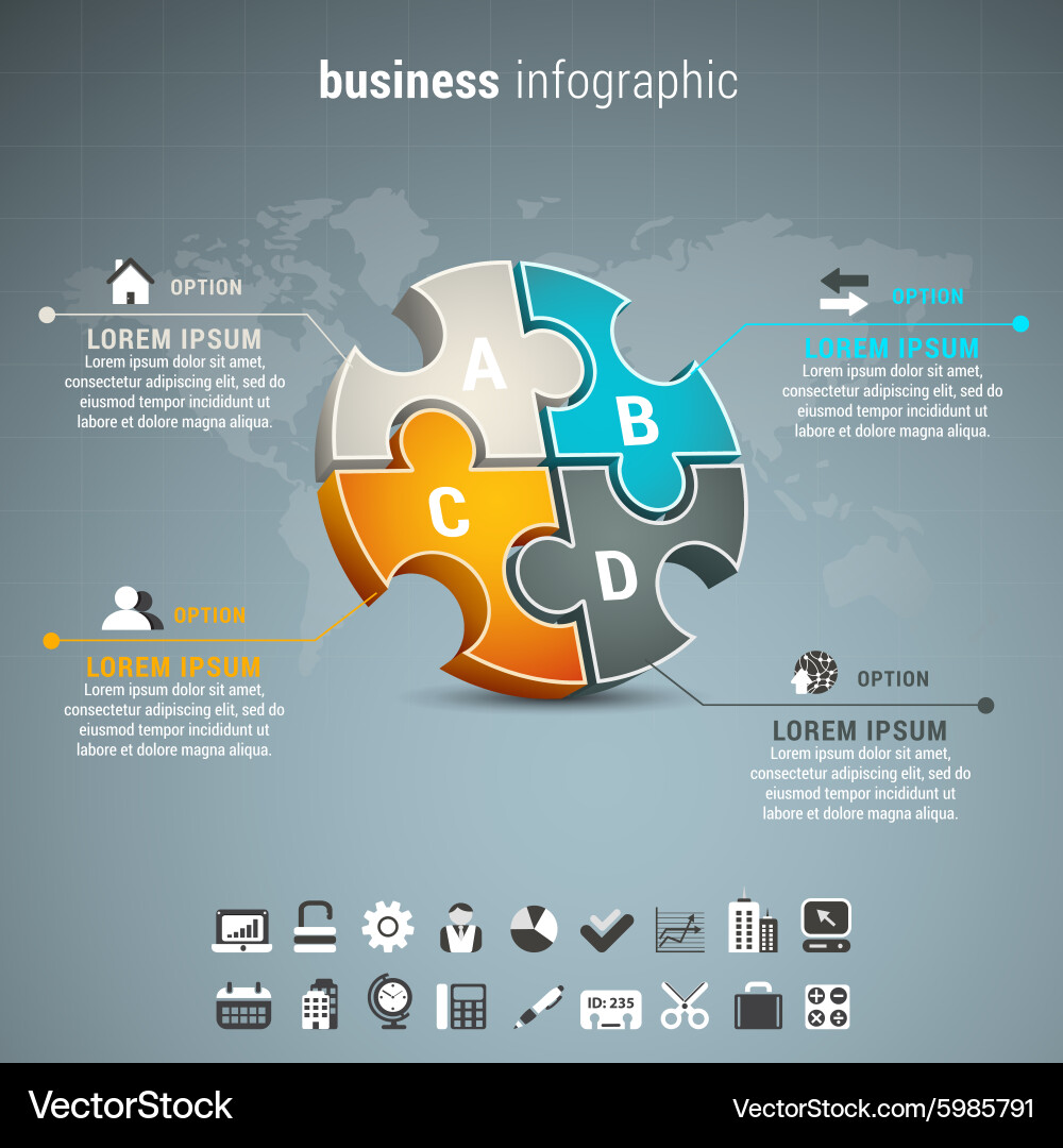 Business infographic Royalty Free Vector Image