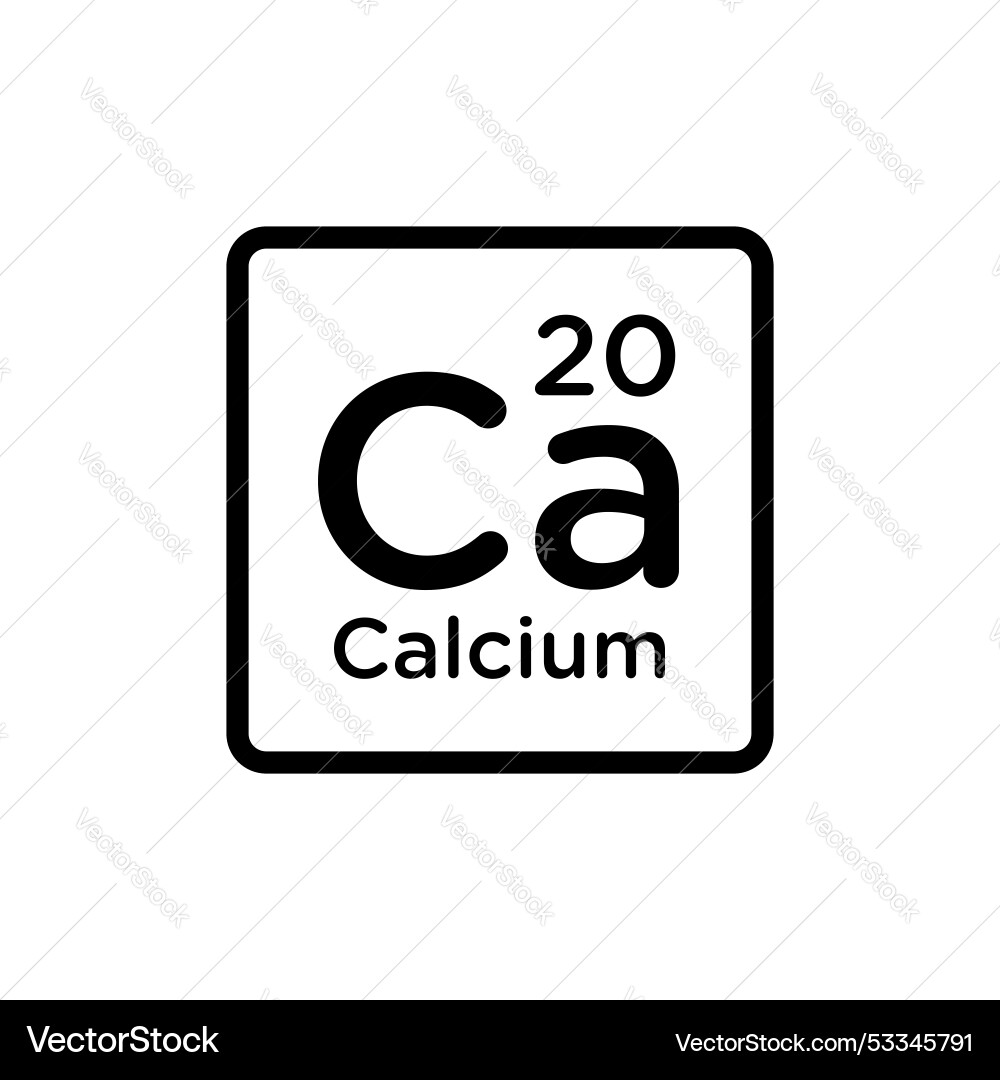 Calcium line icon isolated on white background Vector Image