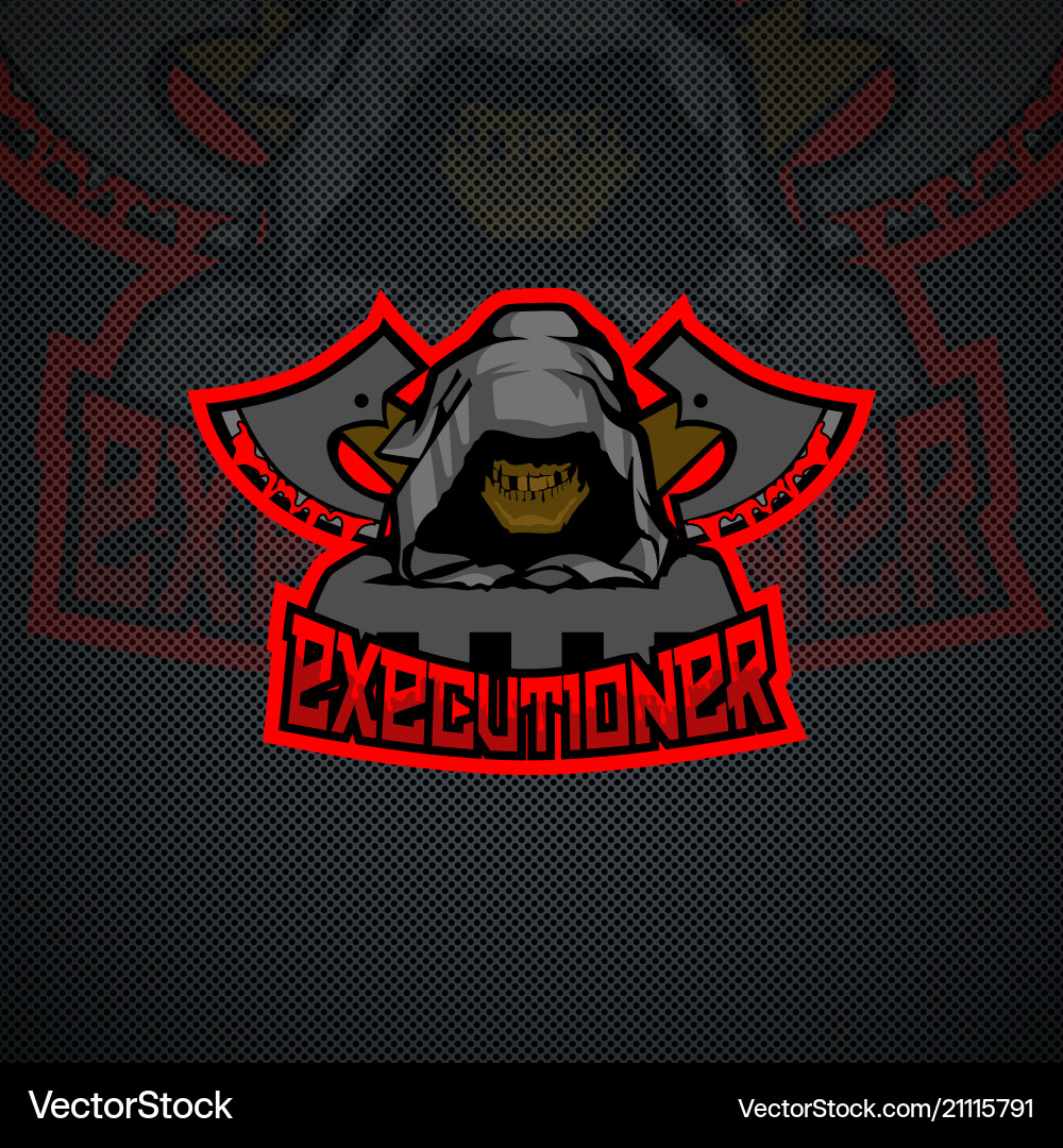 Executioner logo template Royalty Free Vector Image