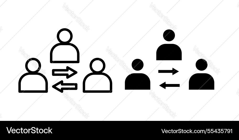 Mediator icons thin line designs Royalty Free Vector Image