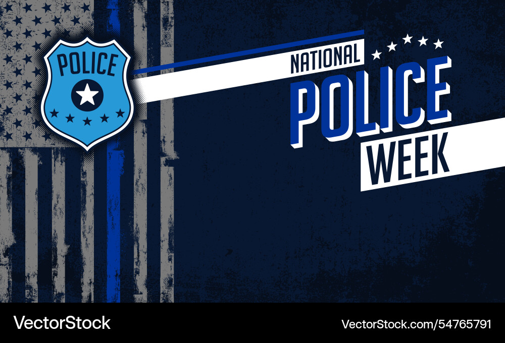 National police week 2 Royalty Free Vector Image