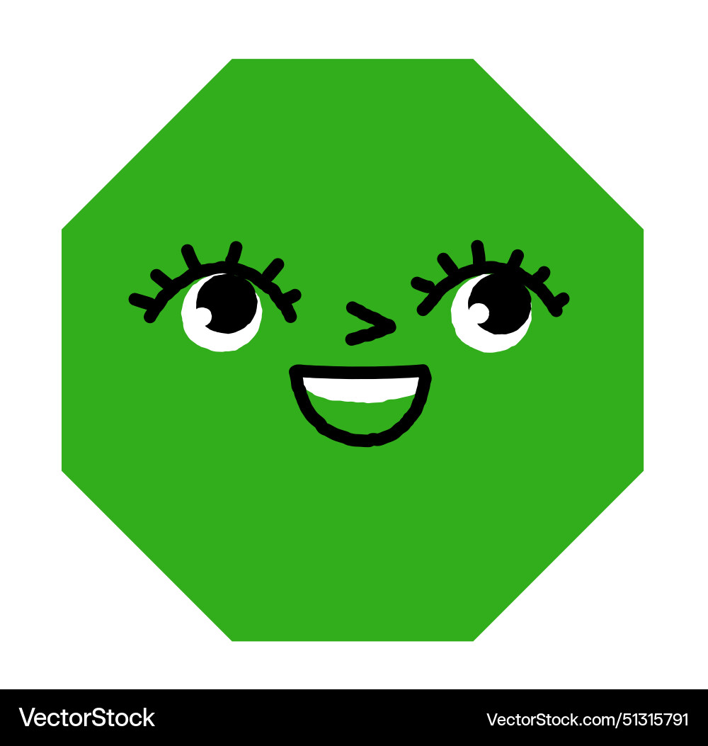 Octagon geometric figure Royalty Free Vector Image