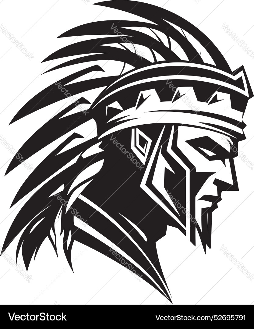 Radiant warrior emblem symbol design Royalty Free Vector