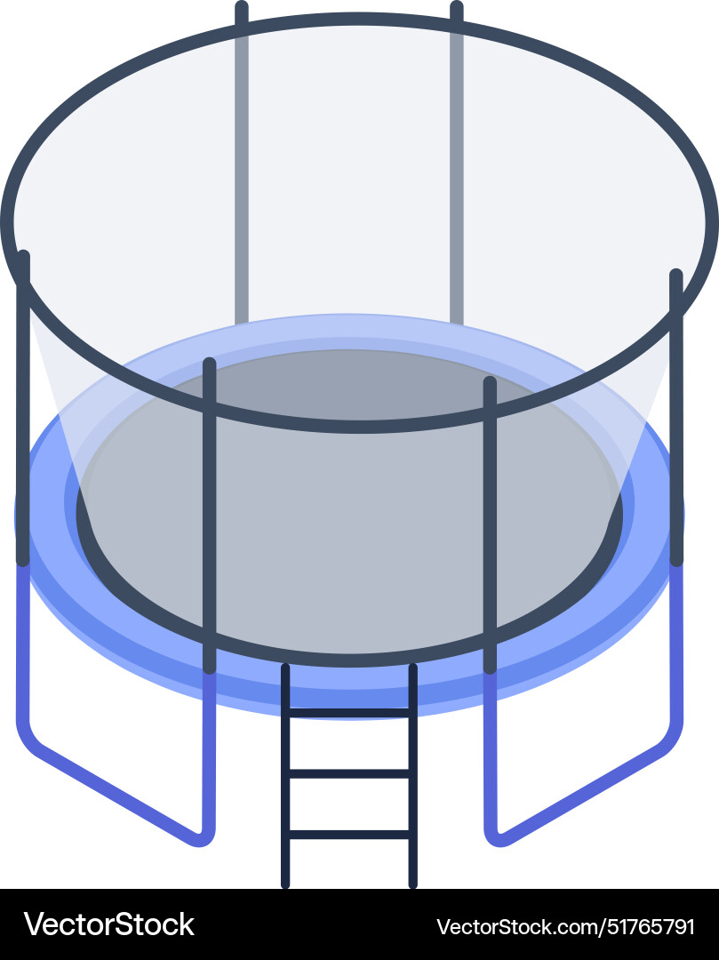 Ready to use isometric icon of a trampoline Vector Image