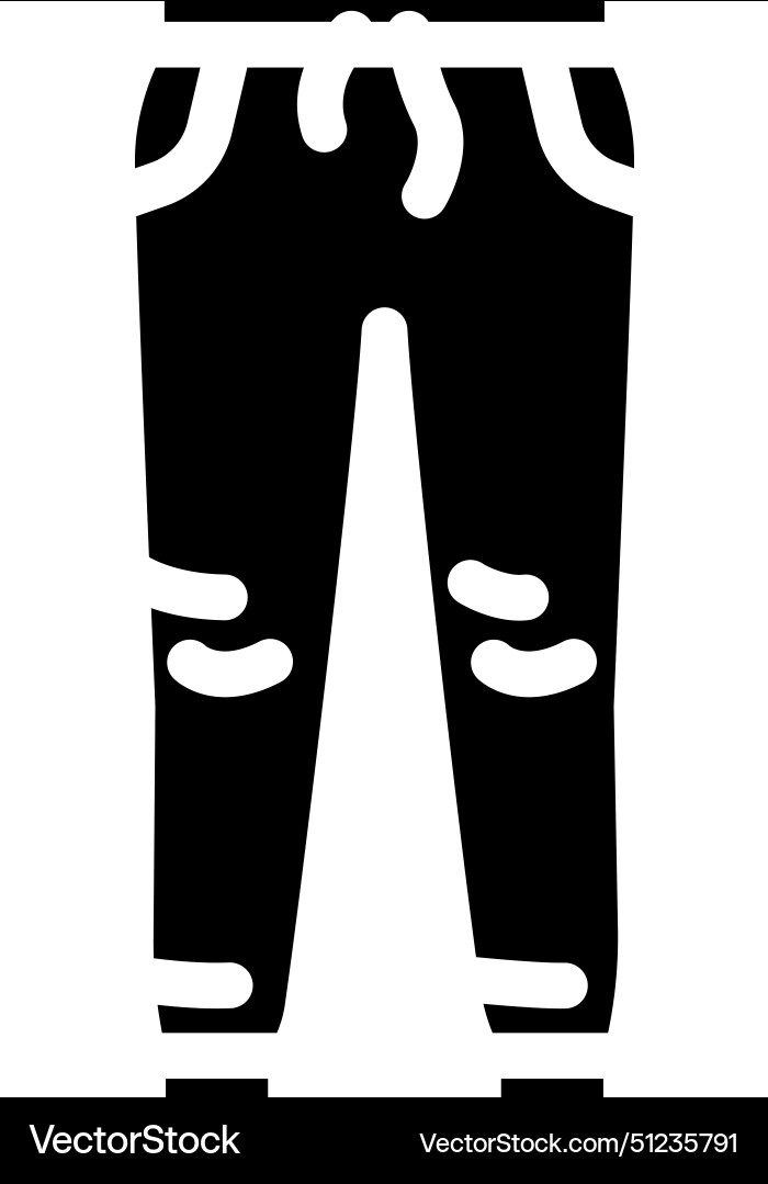 Track Pants Streetwear Cloth Fashion Glyph Icon Vector Image