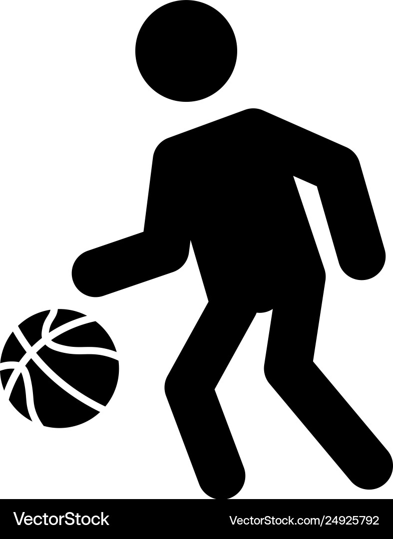 Basketball dribble icon Royalty Free Vector Image