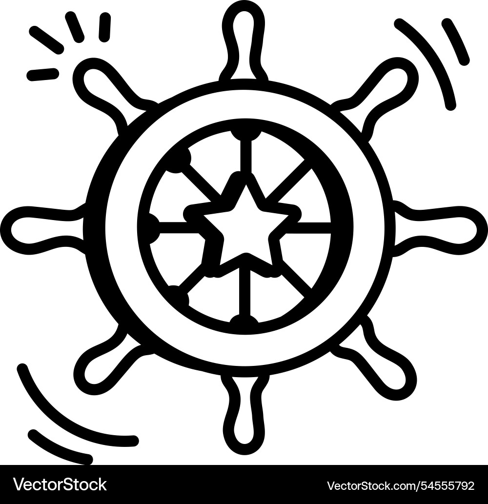 Beach board sign icon in hand drawn style Vector Image