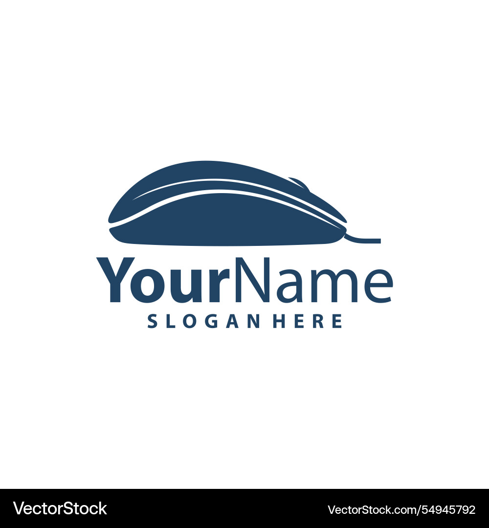 Computer mouse logo design Royalty Free Vector Image