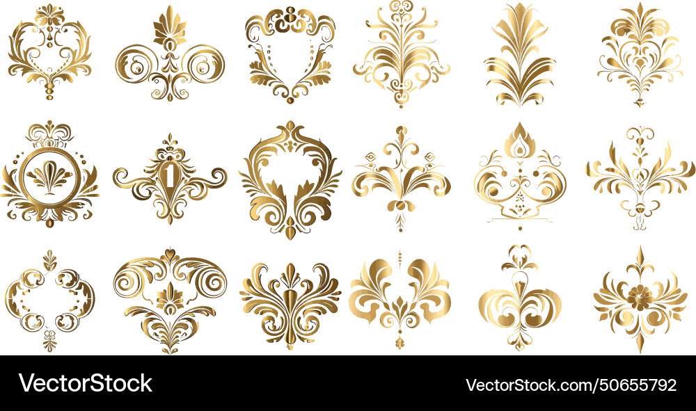 Elegant emblem frame and monogram luxury logotype Vector Image