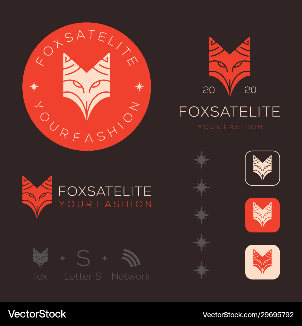 Fox for identity Royalty Free Vector Image - VectorStock