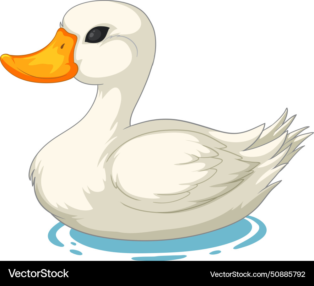 Graphic of a duck floating peacefully Royalty Free Vector