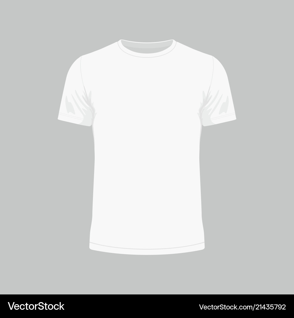 Mens white t-shirt Royalty Free Vector Image - VectorStock