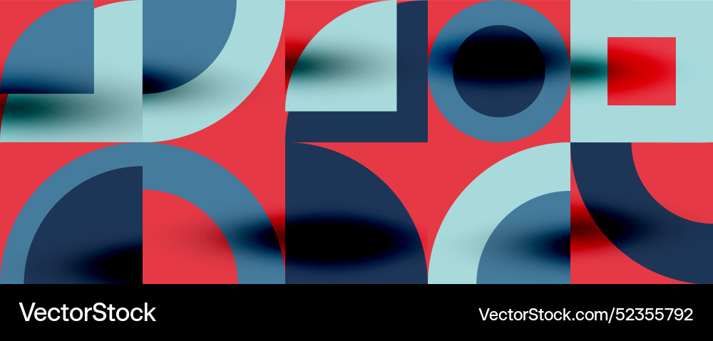 Neo memphis geometric pattern with circles Vector Image