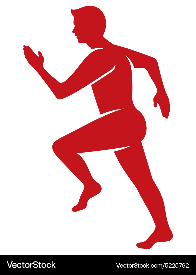 Running man5 Royalty Free Vector Image - VectorStock