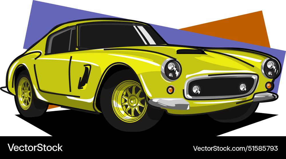 Classic sports car Royalty Free Vector Image - VectorStock