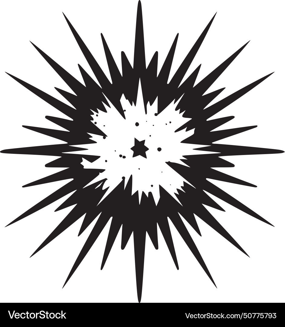 Explosion - high quality logo ideal for t-shirt Vector Image