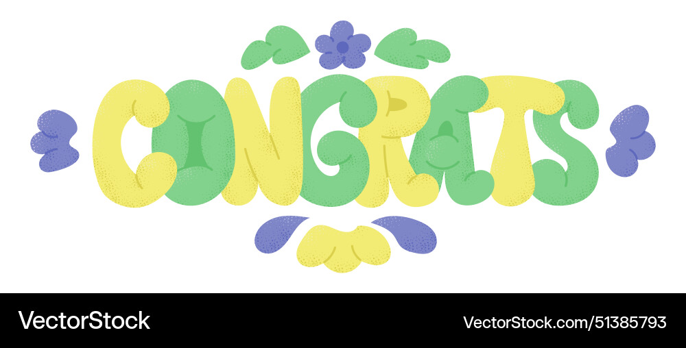 Greeting banner with puffy flat characters Vector Image